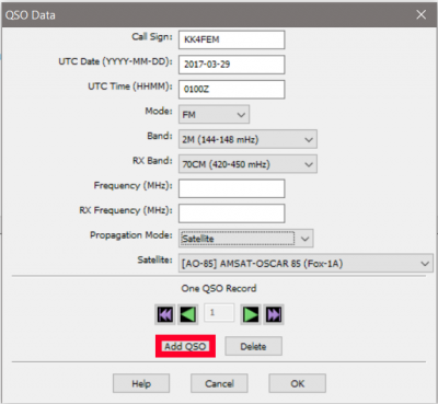 Logging Satellite QSOs with Logbook of the World – AMSAT